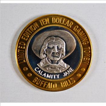 SILVER STRIKE*Buffalo Bill's Ten Dollar Gaming Token*.999 Fine Silver ...