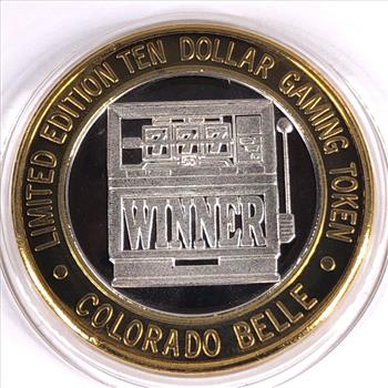 SILVER STRIKE*Colorado Belle; Laughlin, NV $10 .999 Fine Silver Gaming ...