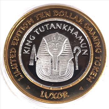 SILVER STRIKE*Luxor; Las Vegas, NV $10 .999 Fine Silver Gaming Token ...