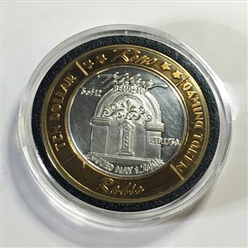 SILVER STRIKE*The Hilton; Reno, NV $10 Proof Silver Gaming Token ...