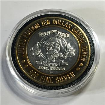 SILVER STRIKE*Whiskey Pete's; Jean, NV $10 Proof Silver Gaming Token ...