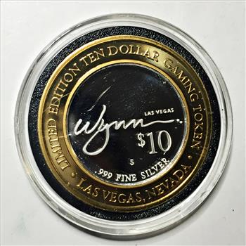 SILVER STRIKE*Wynn; Las Vegas, NV* .999 Fine Proof Silver $10 Gaming ...