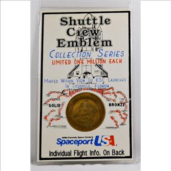 Solid Bronze Medallion - Shuttle Crew Emblem - First Shuttle Flight ...