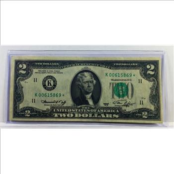 STAR NOTE REPLACEMENT ERROR 1976 $2 Silver Certificate Star Note*Crisp ...