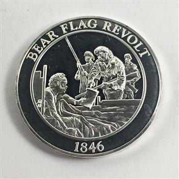 Sterling Silver (27g) California Comm. - Bear Flag Revolt 1846 ...