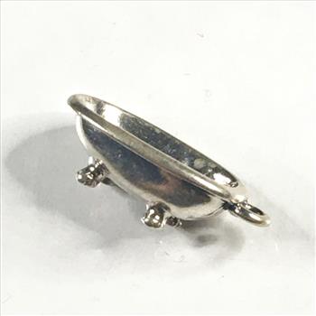 Sterling Silver Bath Tub Pendant/Charm*Total Weight 2.4 Grams*About 1 ...