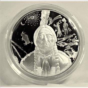 Sterling Silver Commemorative Medallion*Franklin Mint*SITTING BULL ...