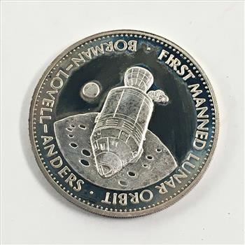 Sterling Silver Commemorative Space Exploration Rounds*APOLLO VIII*20.5 ...