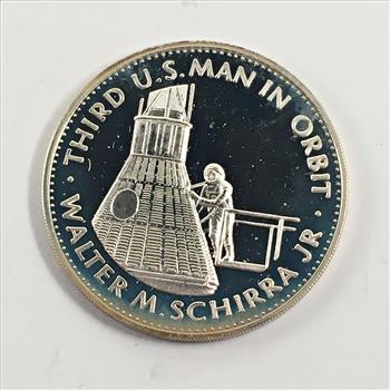 Sterling Silver Commemorative Space Exploration Rounds*MERCURY VIII*20. ...