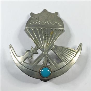 Sterling Silver Pin/Tie Tack with Turquoise*8.6 Total Grams*Native ...