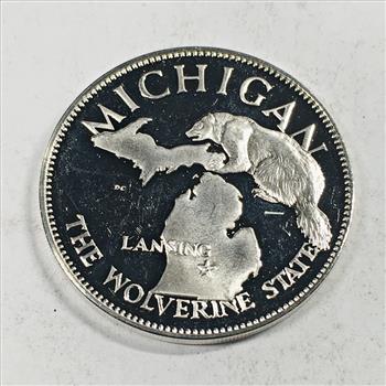 Sterling Silver Proof Michigan State Medallion*The Wolverine State ...