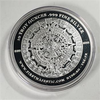 Ten (10) Troy Ounces .999 Fine Proof Silver Round*First Majestic Silver ...
