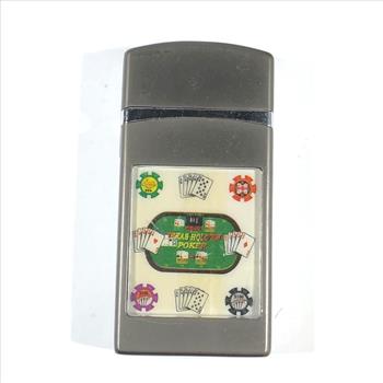 Texas Hold Em Poker Card Guard Jet Flame Lighter*Works Great*Approx. 2. ...