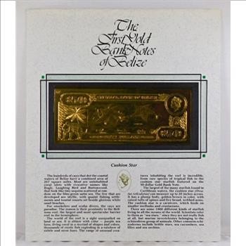 The First Gold Notes of Belize*Minted of 22 K Gold*$50 CUSHION STAR ...