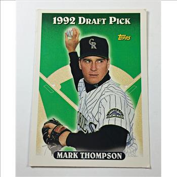 TOPS Trading Card*1992 Draft Pick*Mark Thompson, Pitcher*Includes ...