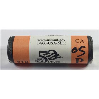 UNOPENED $10 US Mint Roll of 2005-P California State Quarters ...