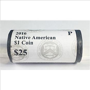 UNOPENED United States Mint 2016-P $25 Roll of Native American Code ...