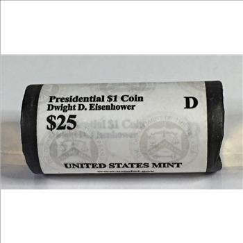 UNOPENED/SEALED $25 US Mint Roll of 2015-D Dwight D. Eisenhower ...