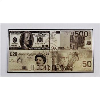 U.S. and Currency Enameled Metal Art Plate - 2 1/2" x 4 3/4" | Property ...