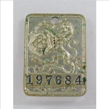 Vintage German Silver Ingot - Griffin w/BG on Shield Ingot | Property Room