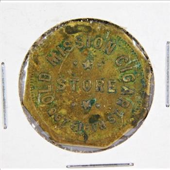 Vintage San Diego, CA Old Mission Cigar Store Trade Token - Good for 10 ...