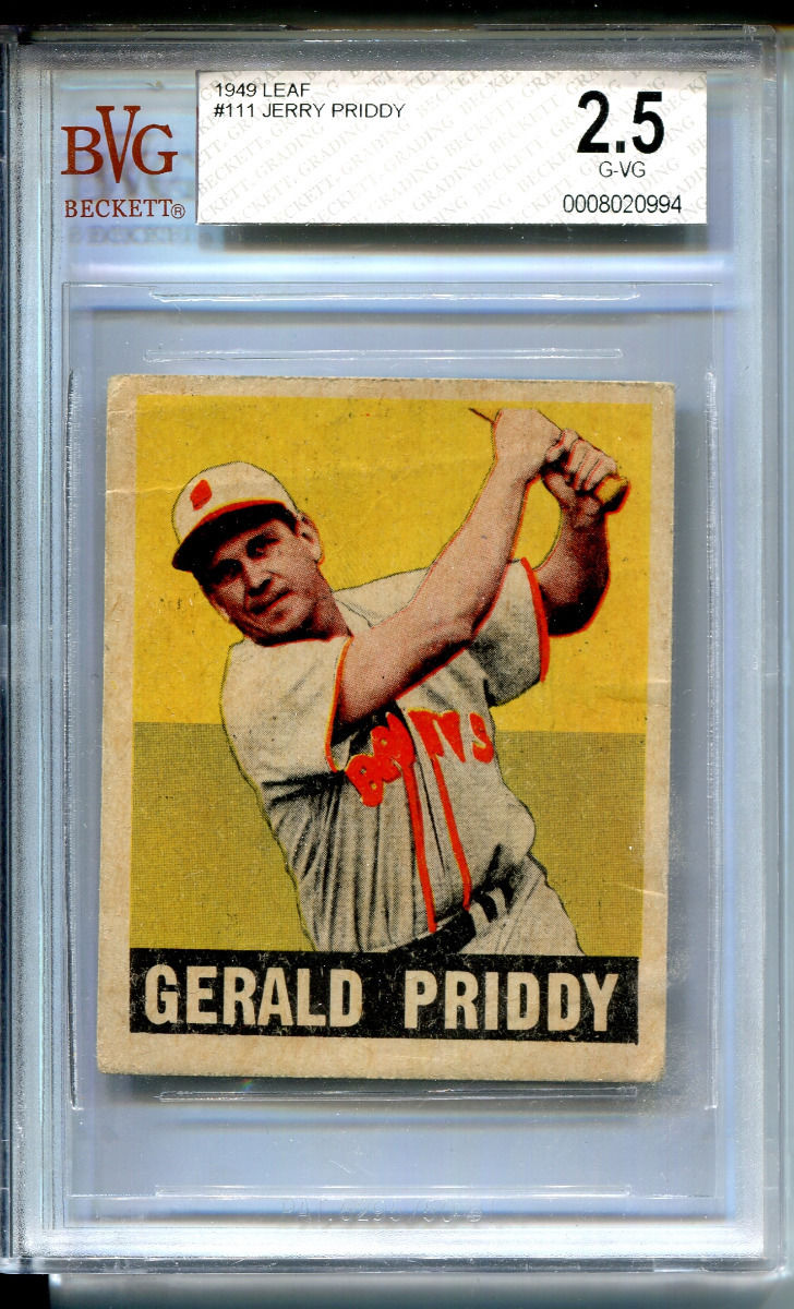 1949 Leaf #111 Jerry Priddy BVG 2.5 | Property Room