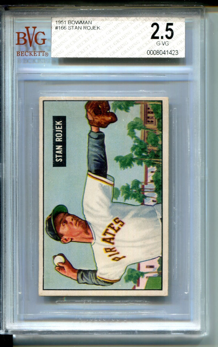 1951 Bowman #166 Stan Rojek BVG 2.5 | Property Room