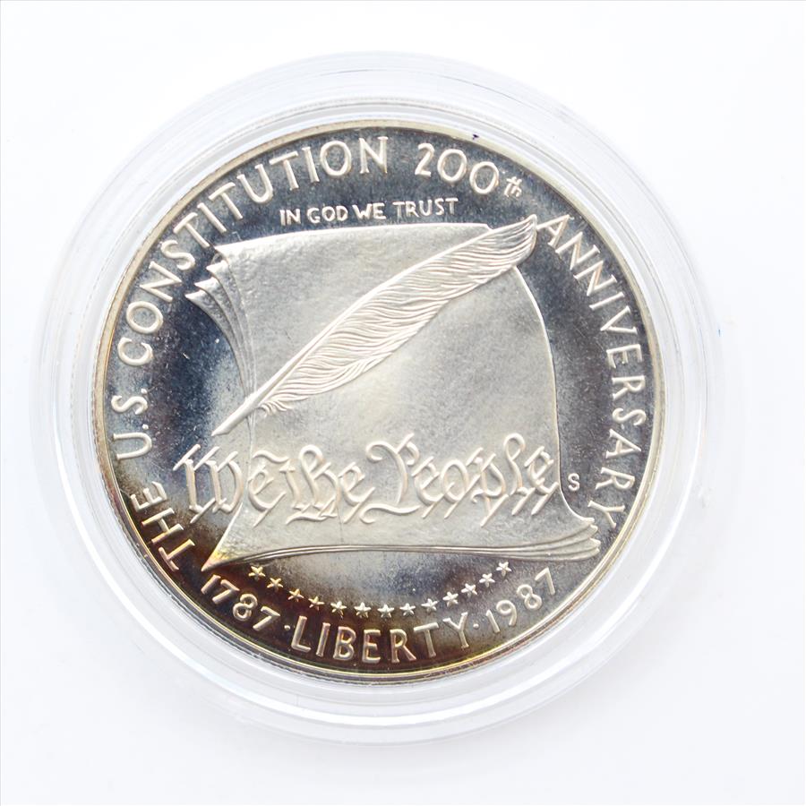 1987-S 1oz Silver Commemorative $1 U.S. Constitution 200th Anniv. Proof ...