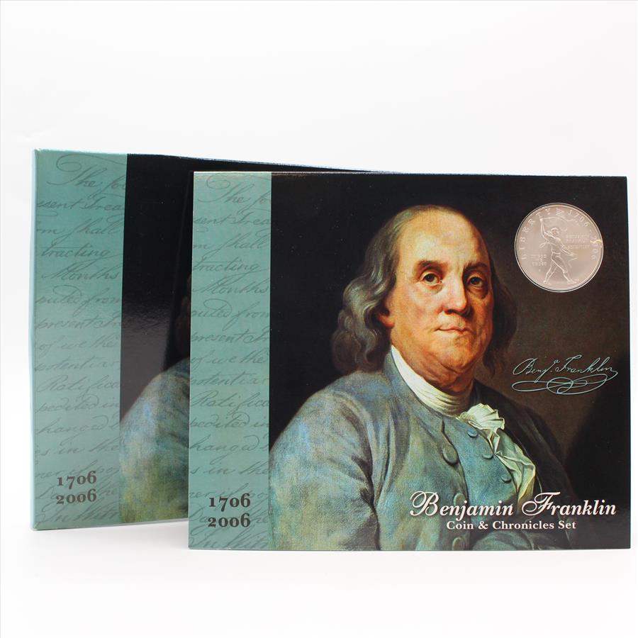 2006 Benjamin Franklin Coin & Chronicles Set Uncirculated 2006 Silver ...