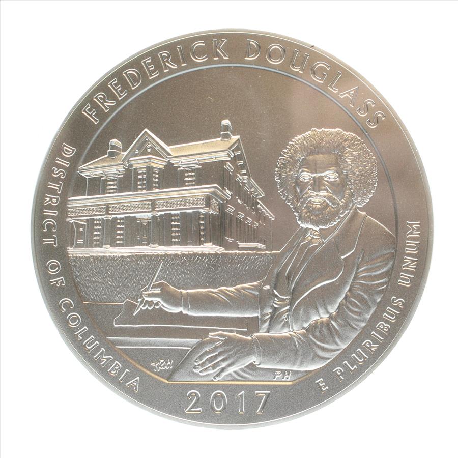 2017 5oz Silver Oversized Frederick Douglass America the Beautiful W ...