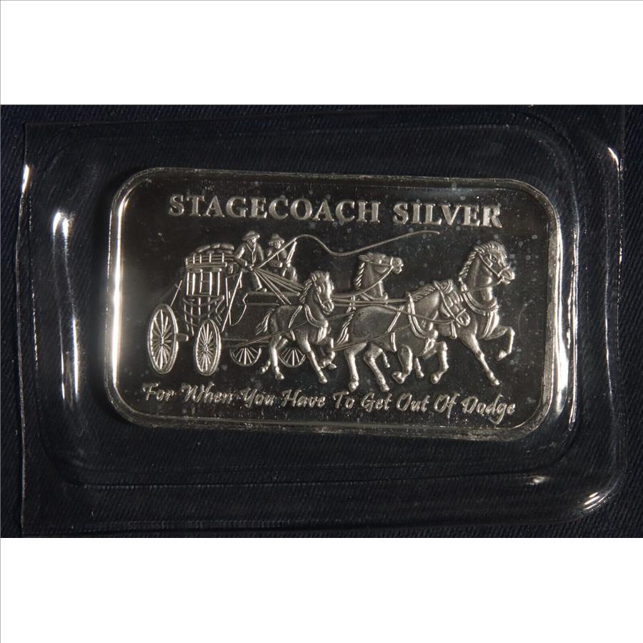 STAGECOACH SILVER 1 OZ 0.999 FINE SILVER INGOT DIVISIBLE SEALED LOT ...