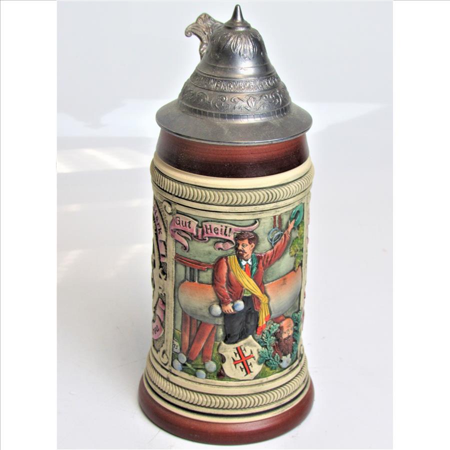 Thewalt Vintage Stein Beer Mug Man Lifting Weights Made in Germany ...