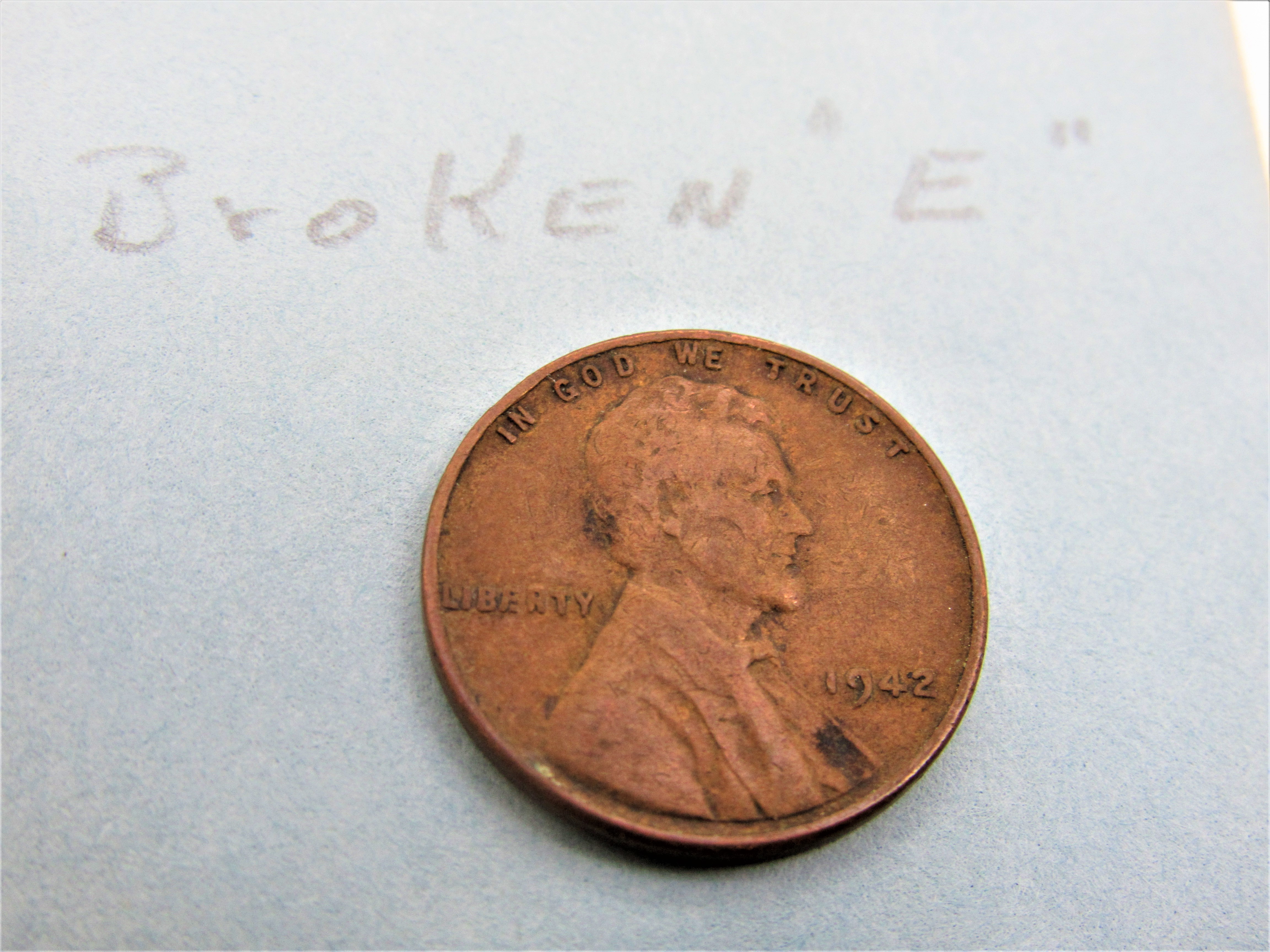 1941 Error Penny "Broken E" (010) | Property Room