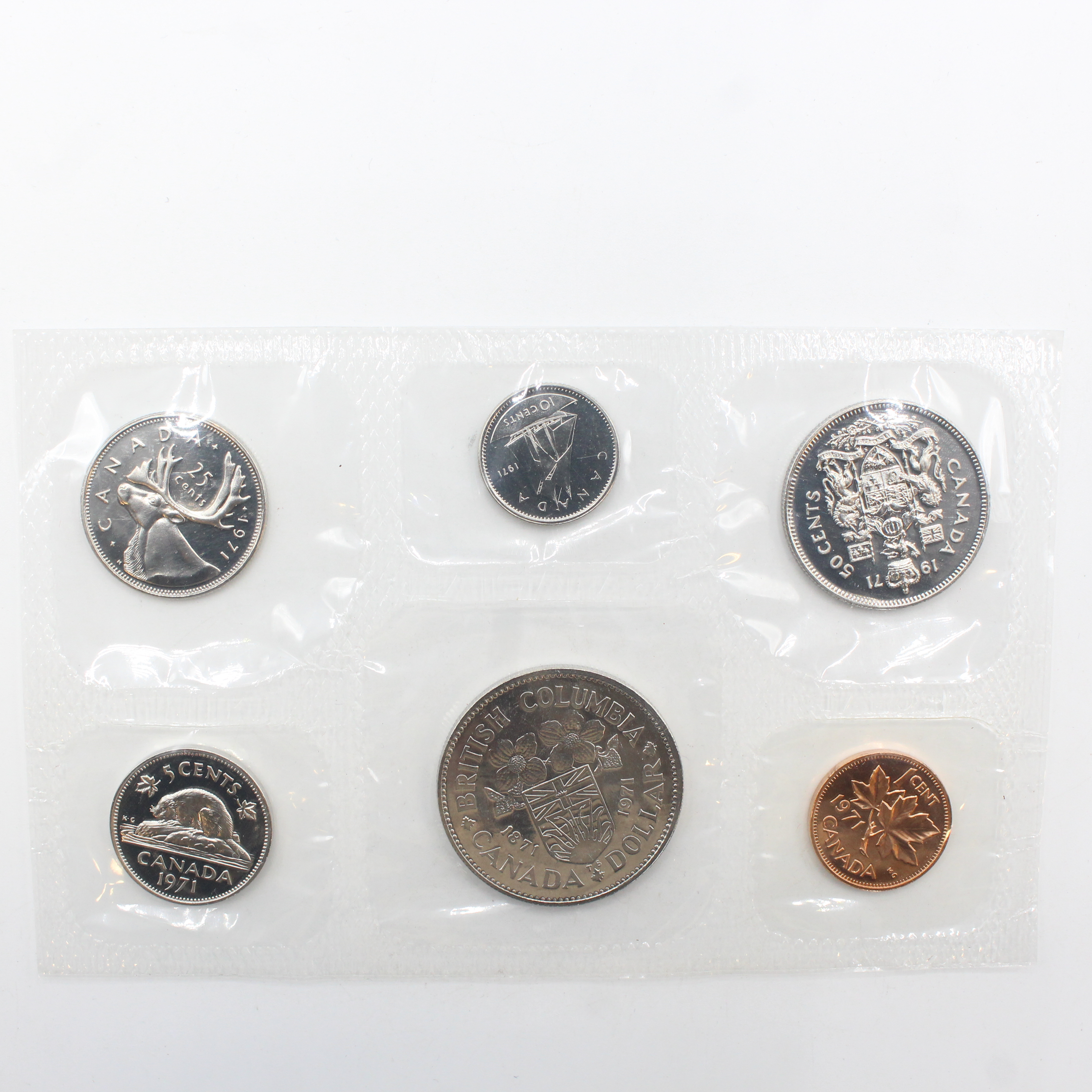 1971 Uncirculated Canadian Mint 6 Coin Set | Property Room