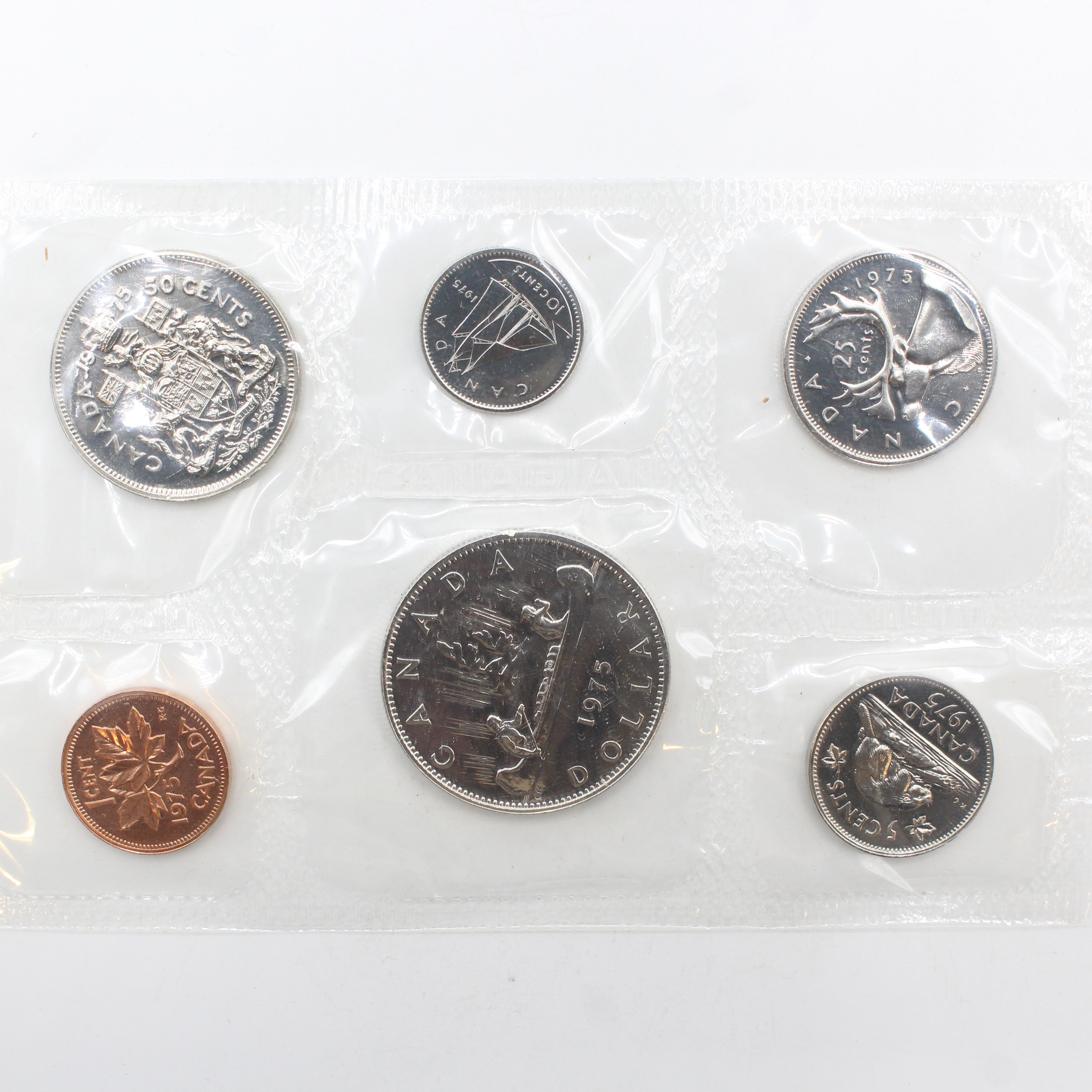 1975 Uncirculated Canadian Mint 6 Coin Set | Property Room