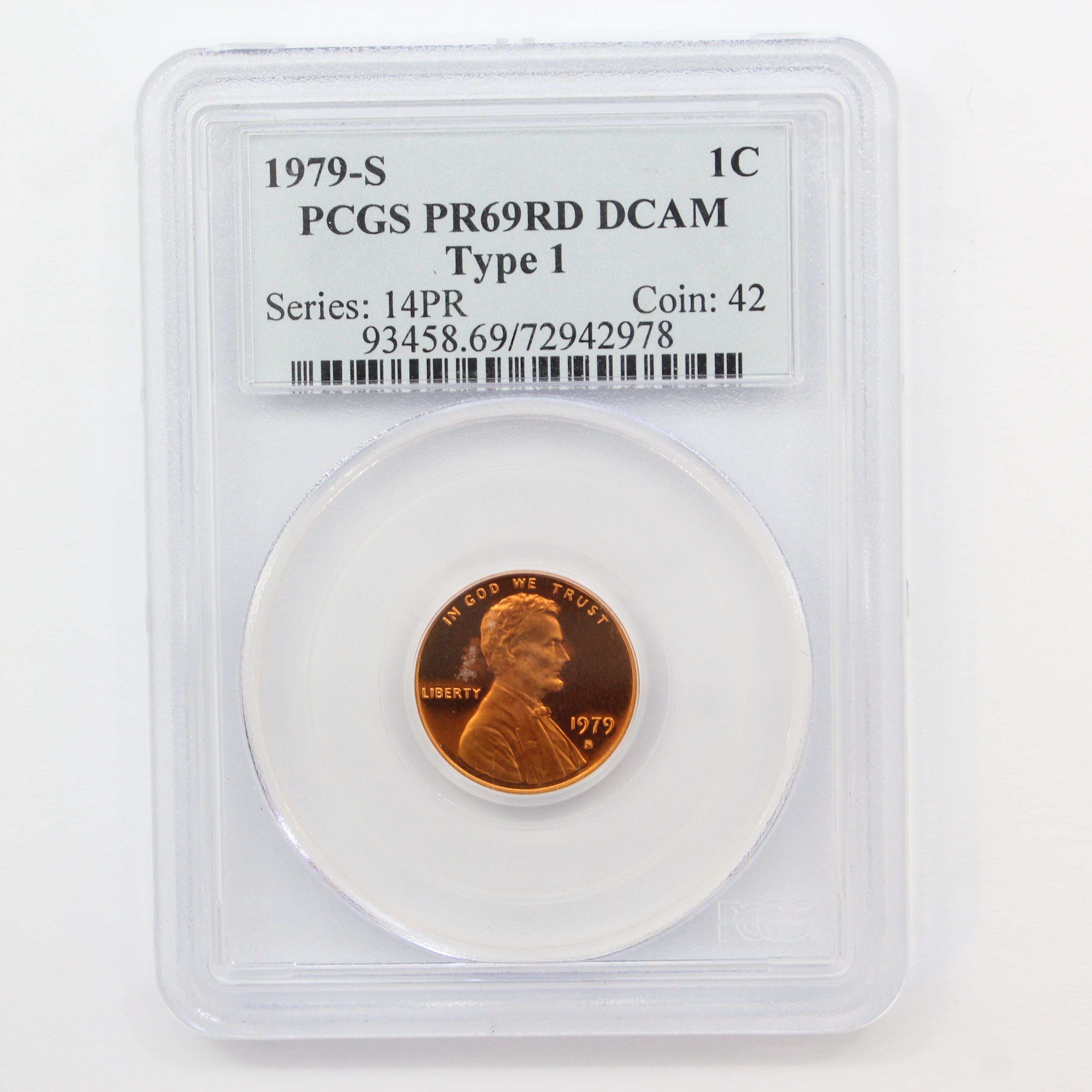 1979-S Lincoln Red Penny PCGS PR69RD DCAM Type 1 (978) | Property Room