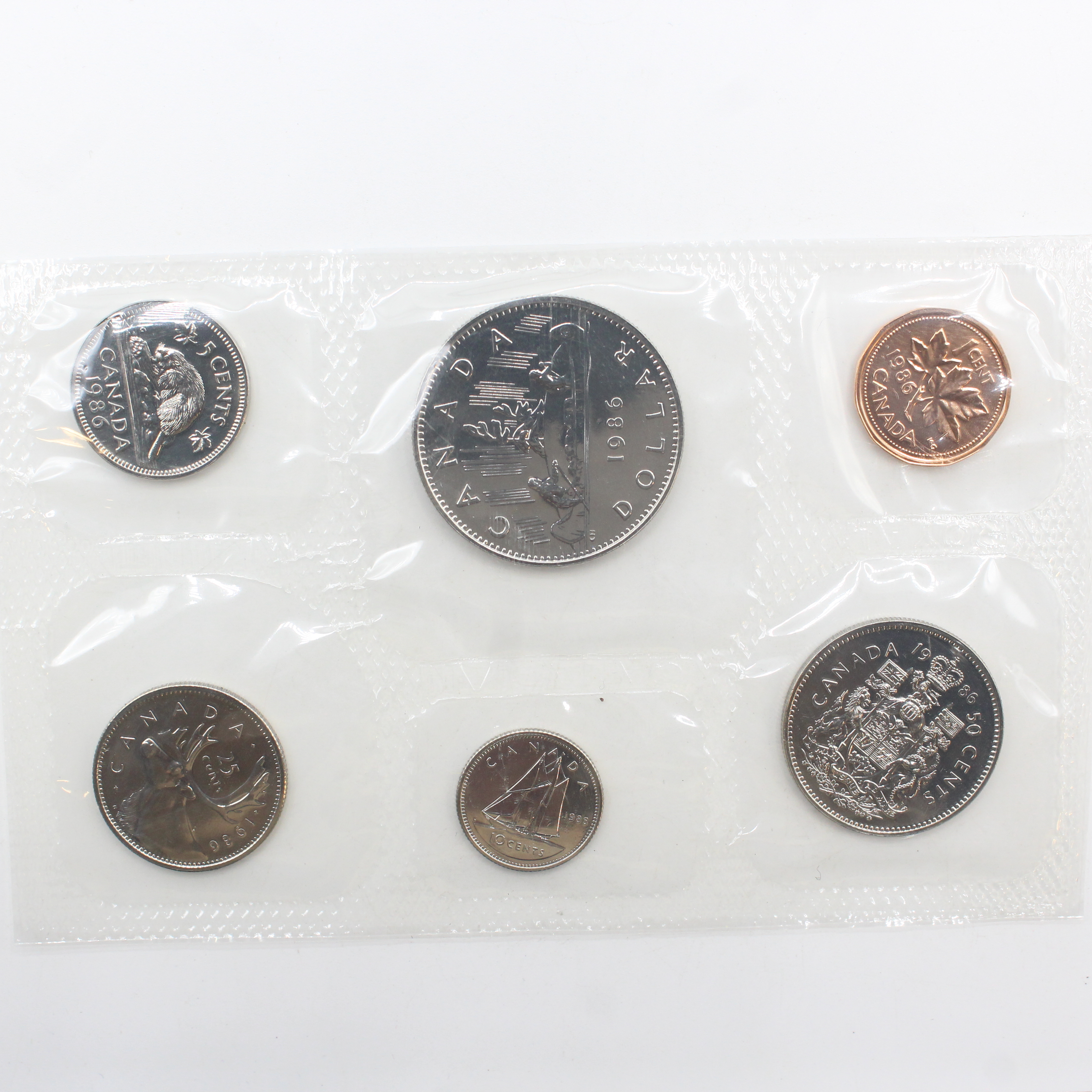 1986 Uncirculated Canadian Mint 6 Coin Set | Property Room