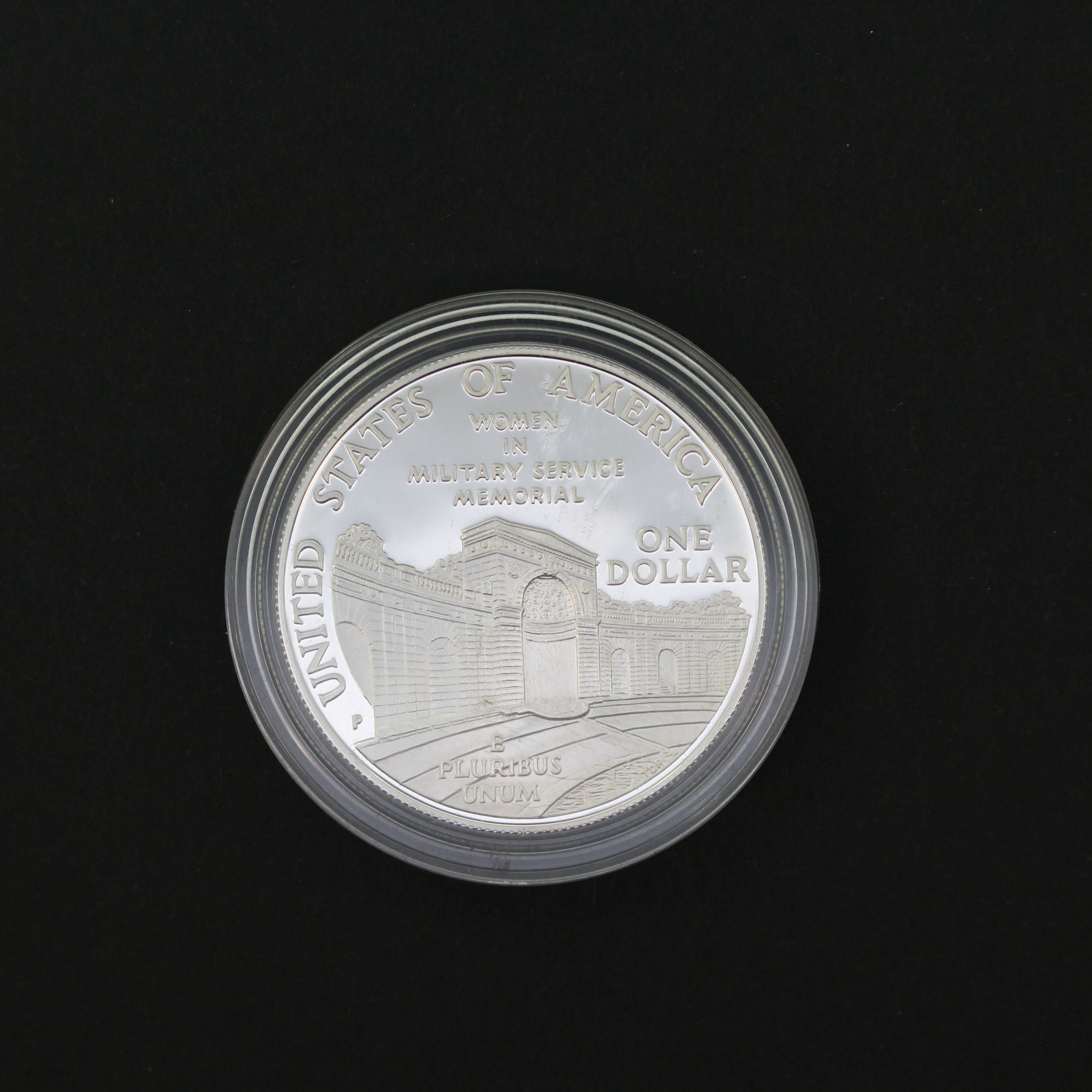 1994-W Silver Proof $1 Women in Military Service Commemorative Coin ...