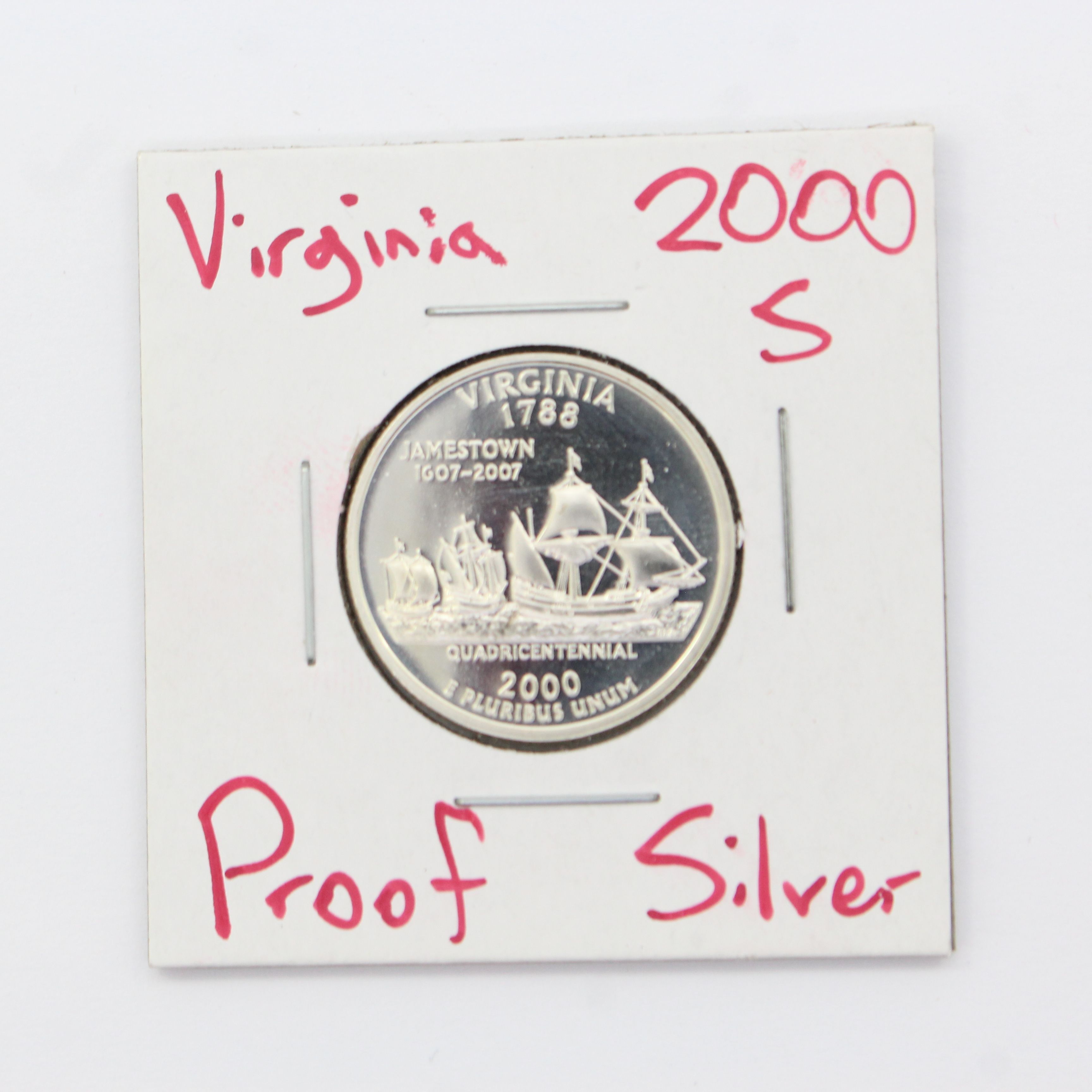 2000-S Silver Proof Virginia State Quarter Dollar BU | Property Room
