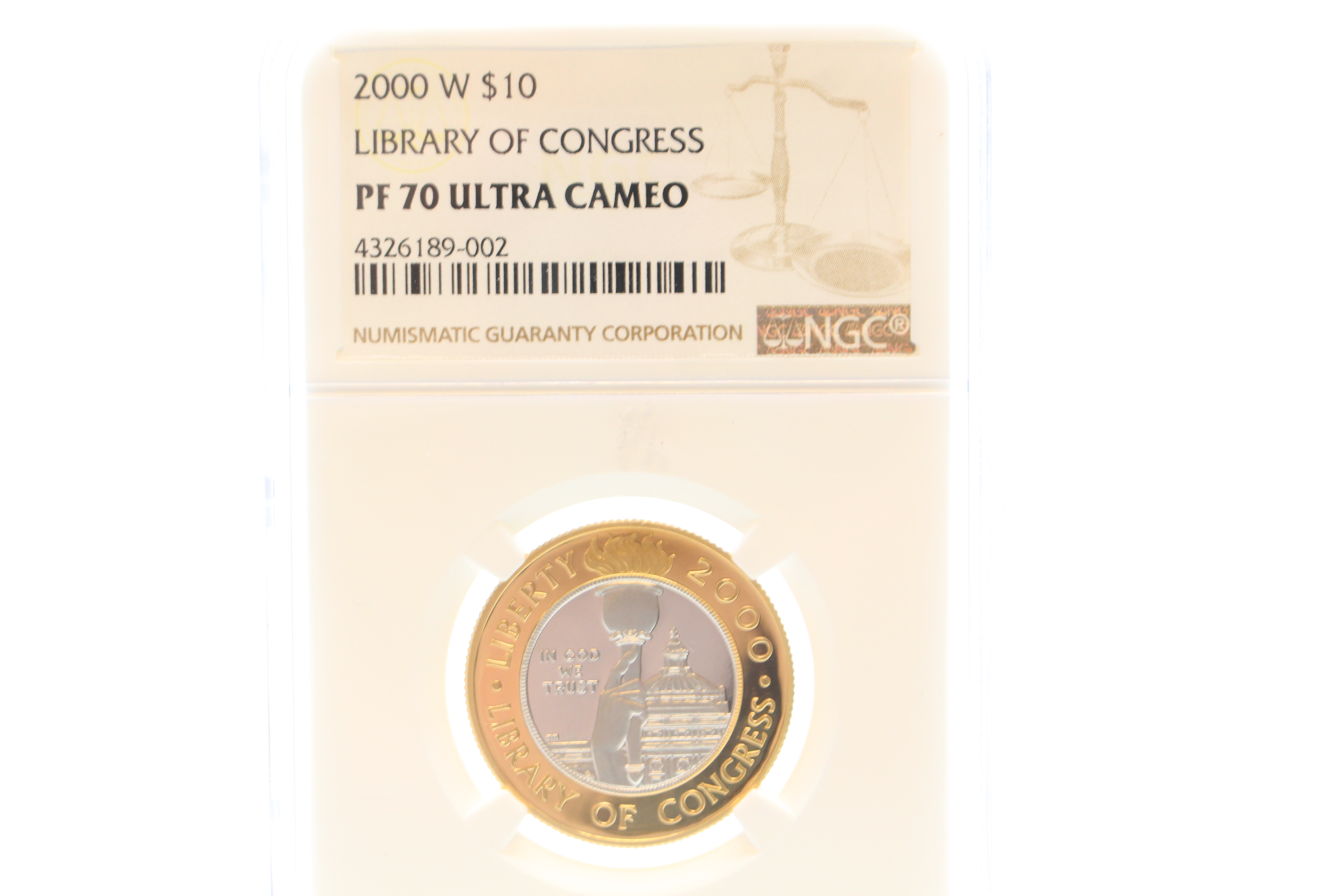 2000-W $10 Gold & Platinum Library of Congress PF70 Ultra Cameo NGC ...