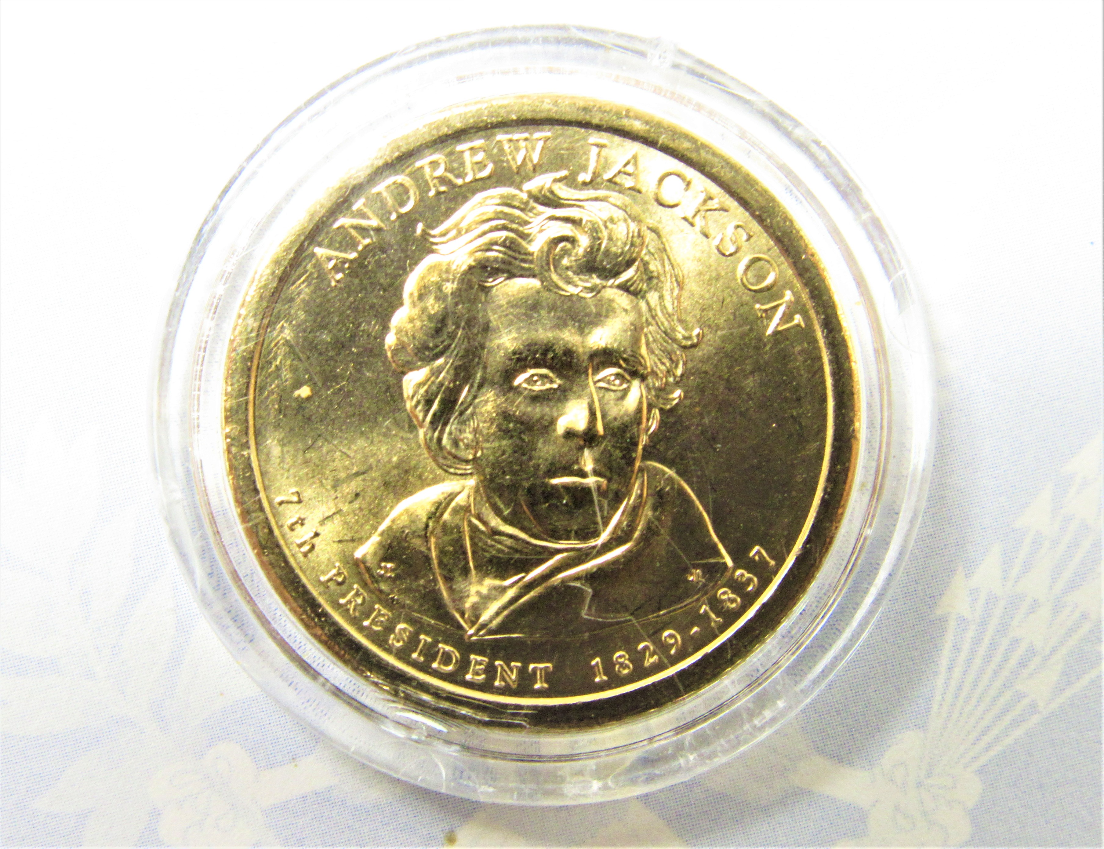 2008 $1 President Jackson Coin Grade A Never Circulated w/ COA (013 ...