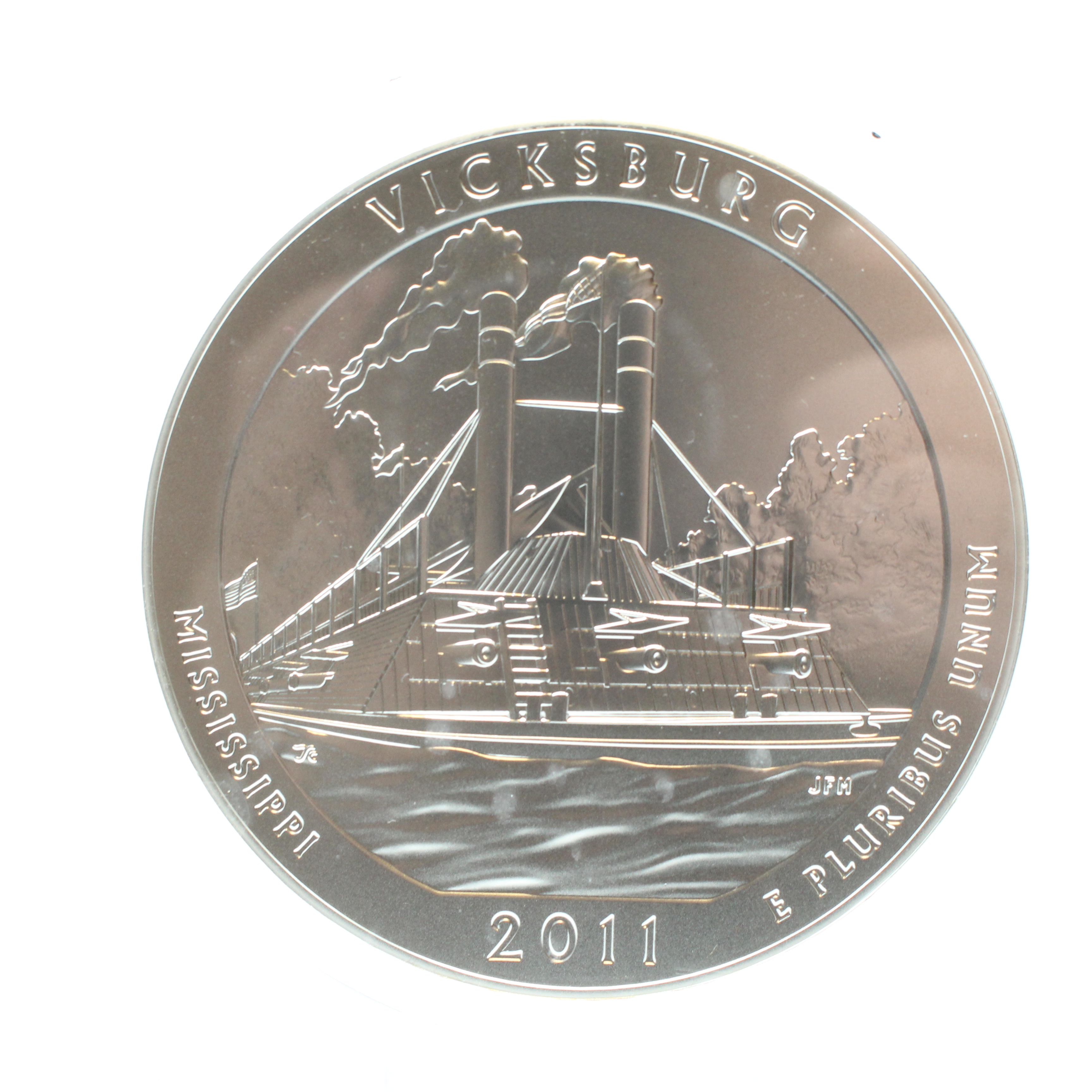 2011 5oz Silver Oversized Vicksburg America the Beautiful W/ Box and ...