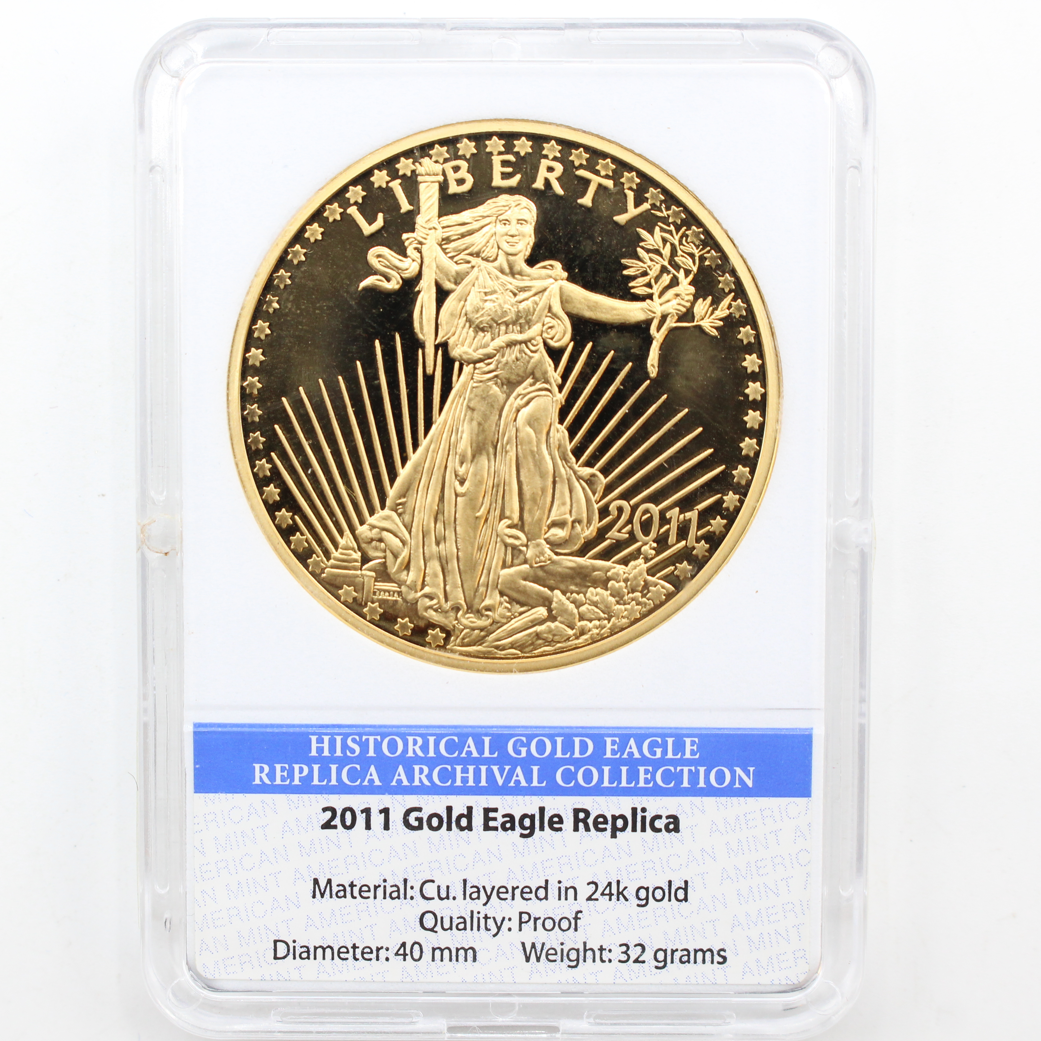 2011 Gold Eagle Replica Layered in 24k Gold (005) | Property Room