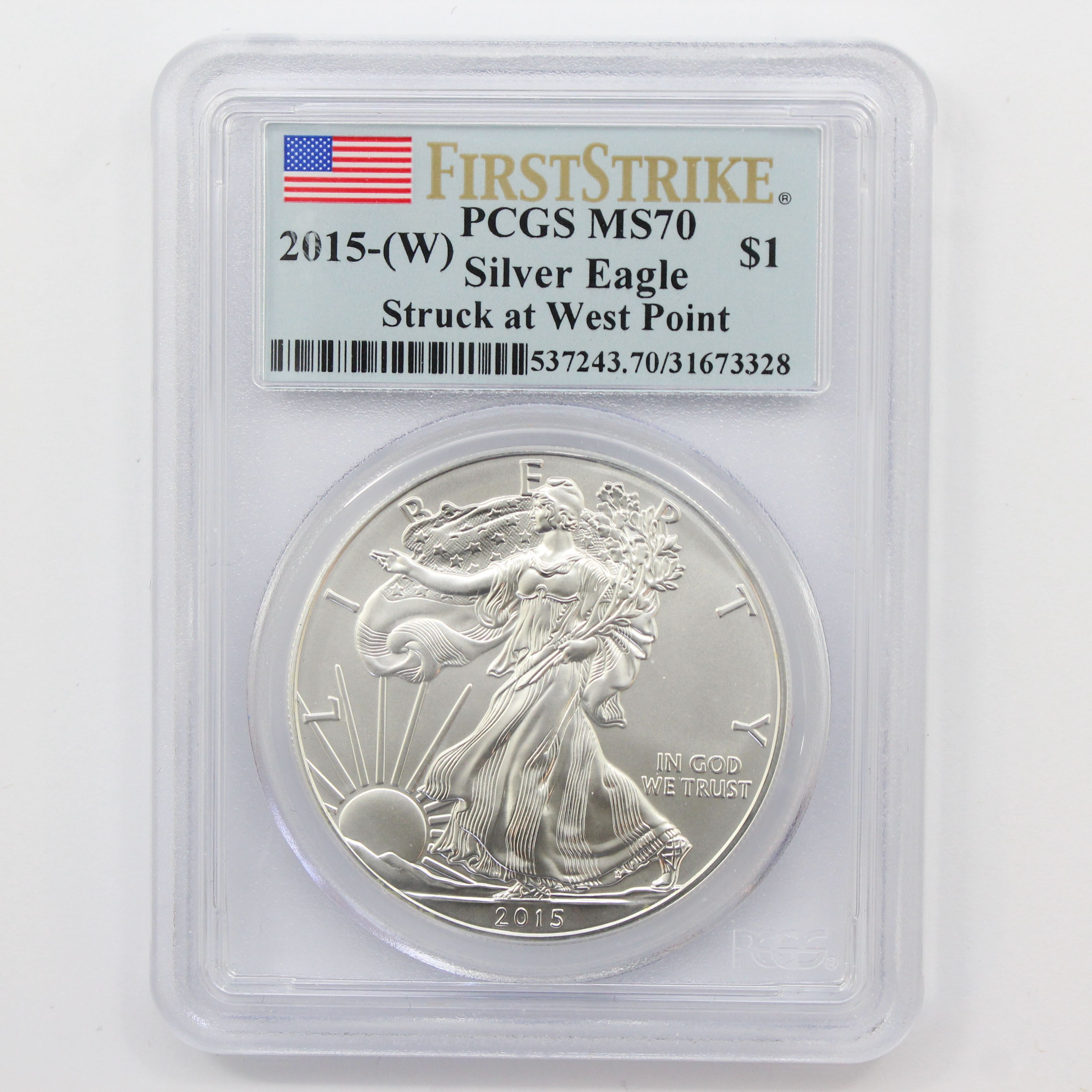 2015-W Silver Eagle $1 Early Releases Struck at West Point PCGS MS70 (328) | Property Room
