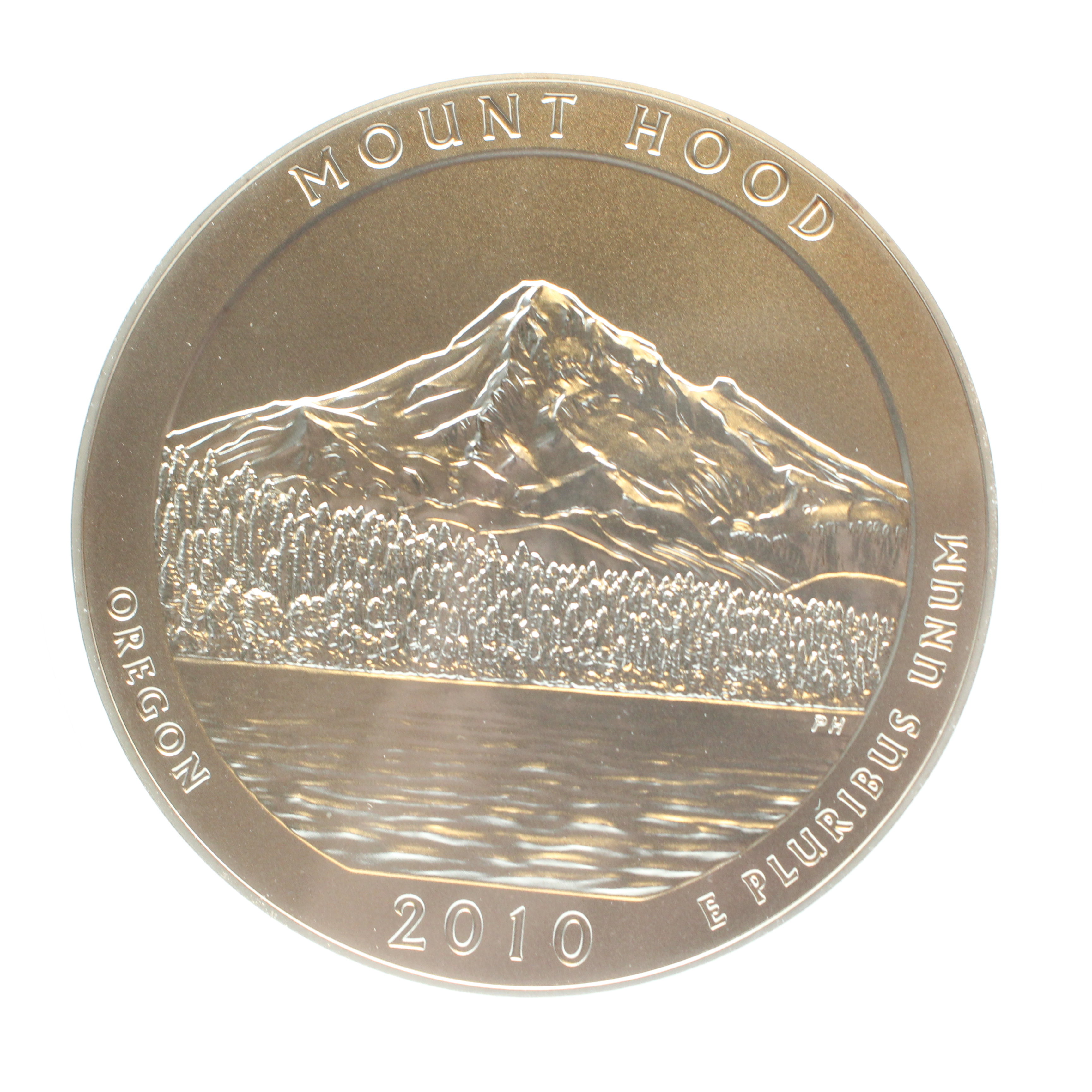 2016 5oz Silver Oversized Mount Hood America the Beautiful W/ Box and ...