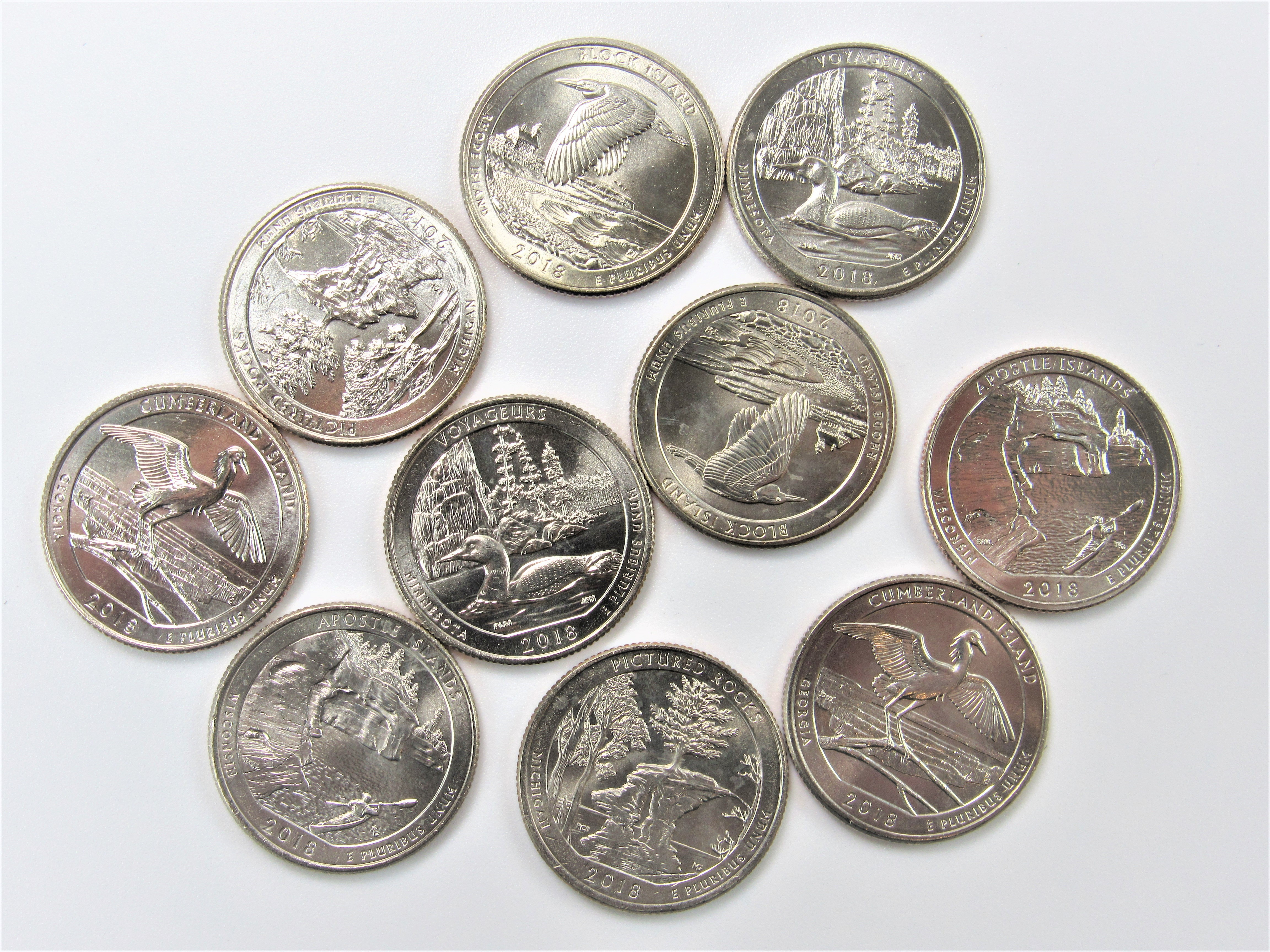 2018 America the Beautiful Quarters Circulating Coin Set (005 ...
