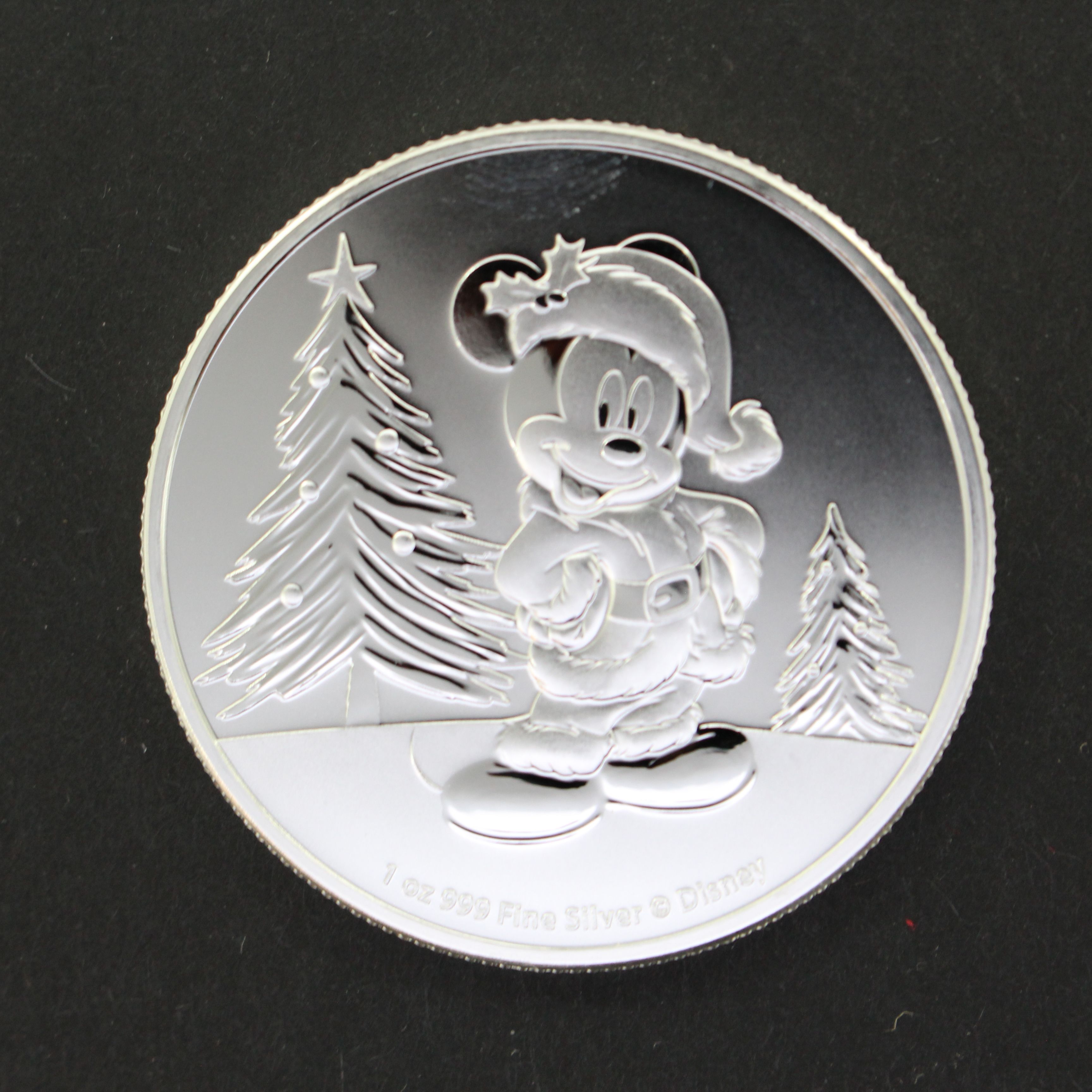 2019 1 oz Fine Silver .999 Disney Christmas Mickey Mouse Commemorative ...