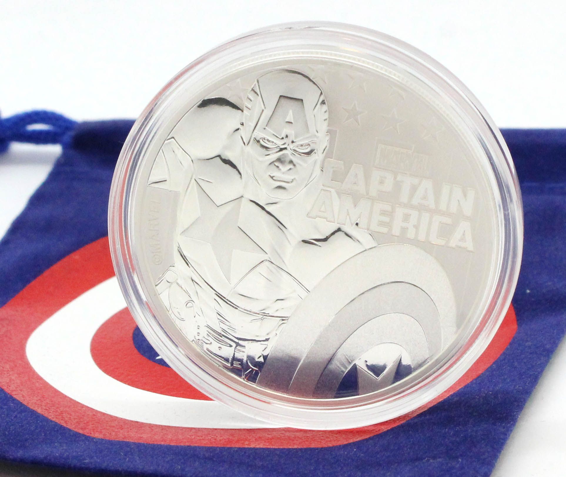 2019 Marvel Captain America Tuvalu 1 oz. Silver Dollar BU | Property Room