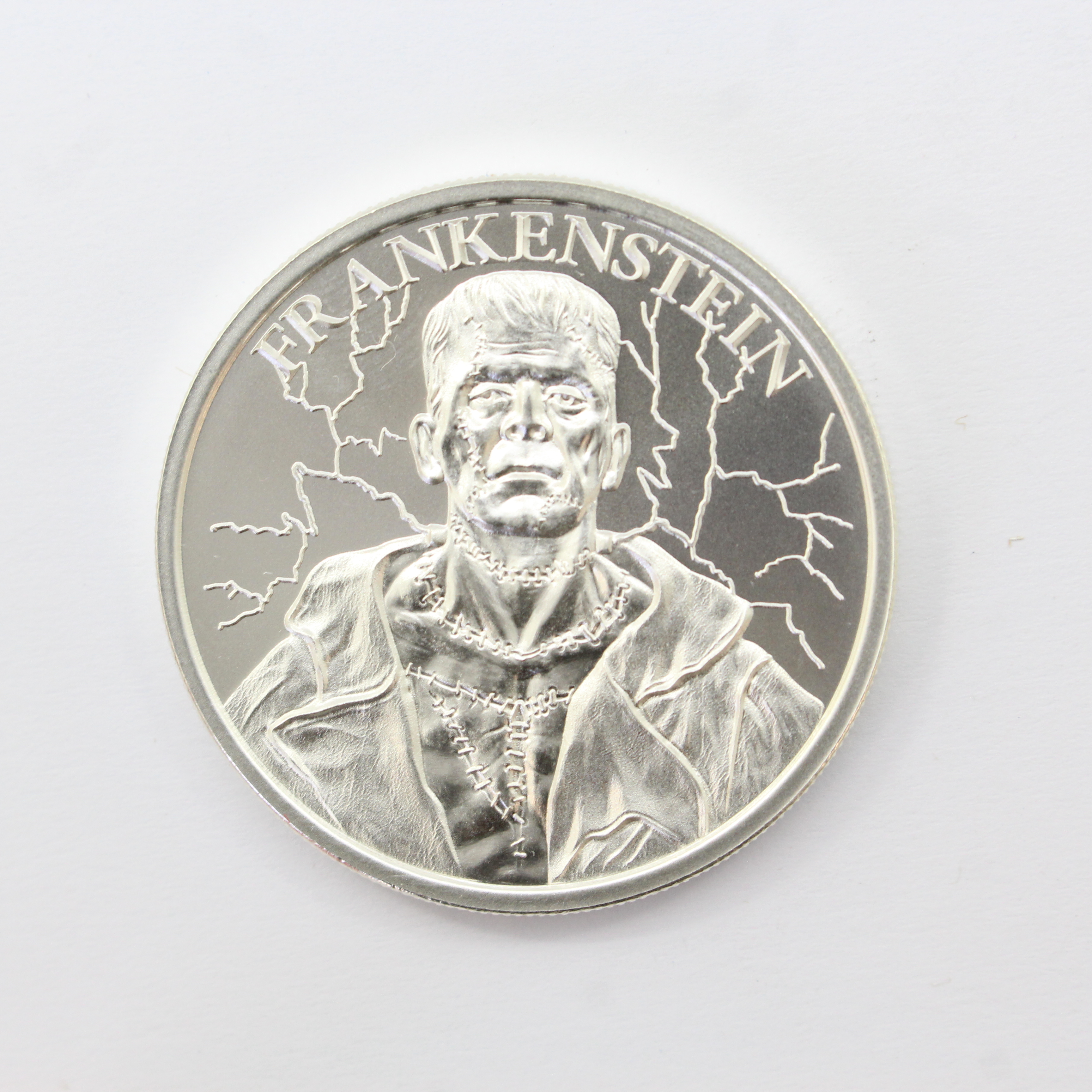 2020 1 Oz. Fine Silver High Relief Round - Frankenstein - Intaglio Mint ...
