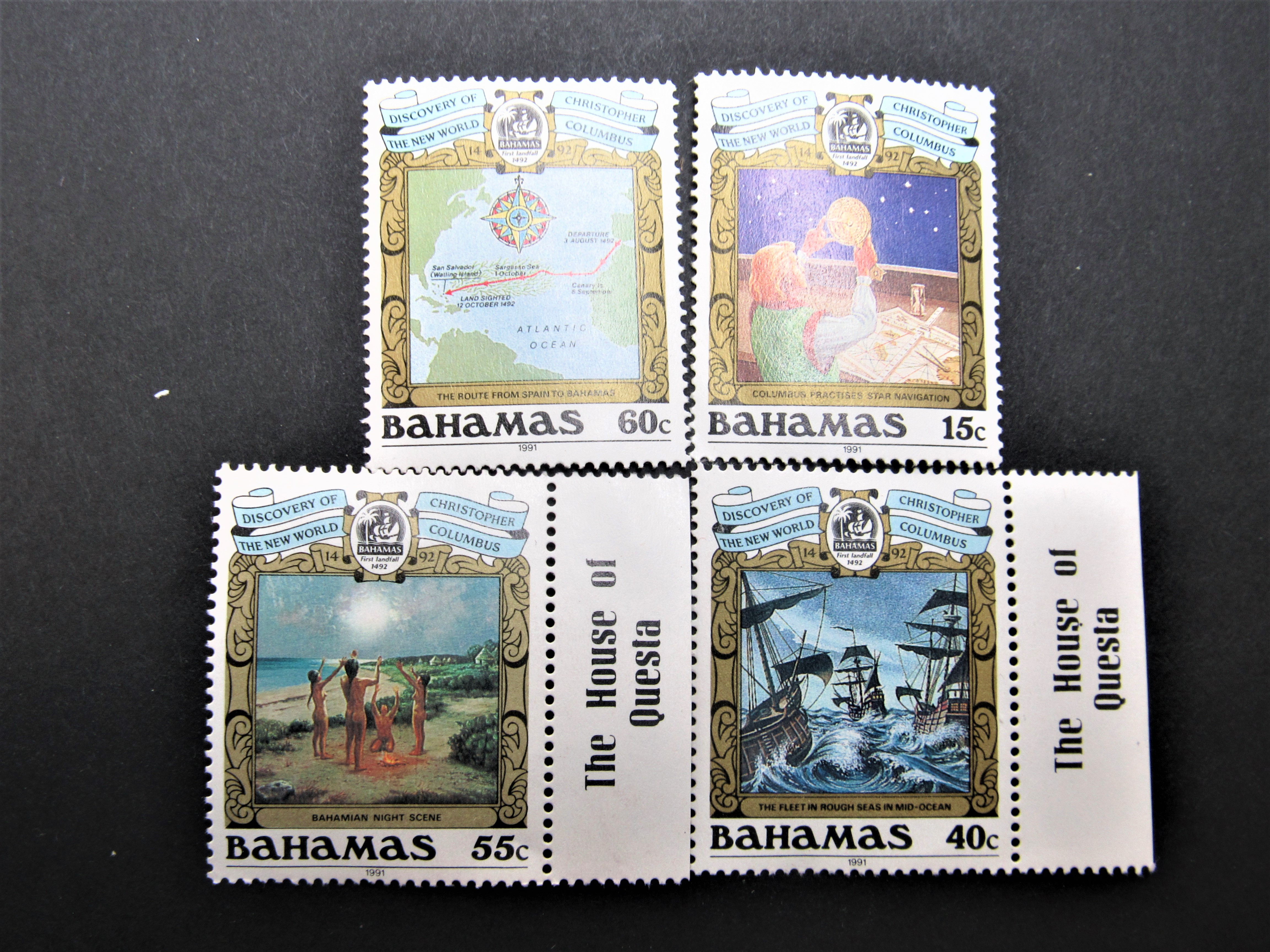 Collectable Stamp Bahamas 55 cents 1991 Christopher Columbus Discovery ...